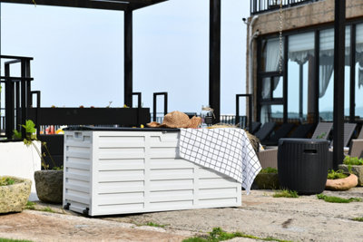CARGO PLASTIC OUTDOOR STORAGE BOX LIDDED STORAGE BINS STORAGE CONTAINER ...