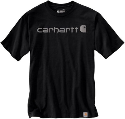 Carhartt Relaxed Fit Heavyweight Logo Graphic T-Shirt Black/Grey S