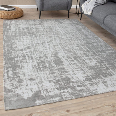 Carina Collection Modern Washable Rugs in Grey 6921G | DIY at B&Q