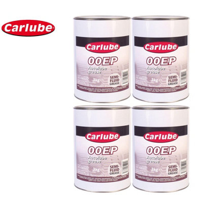 Carlube 00EP Autolube Semi Fluid Grease Lubricant 3kg x 4