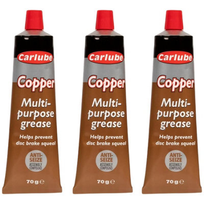 Carlube Copper Grease Brake Pad Anti-Seize Multi-purpose 70g Tube x3
