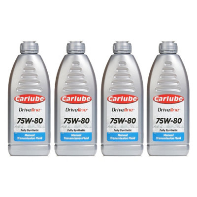 Carlube Driveline 75W-80 Fully Synthetic Manual Transmission Fluid 1L x4
