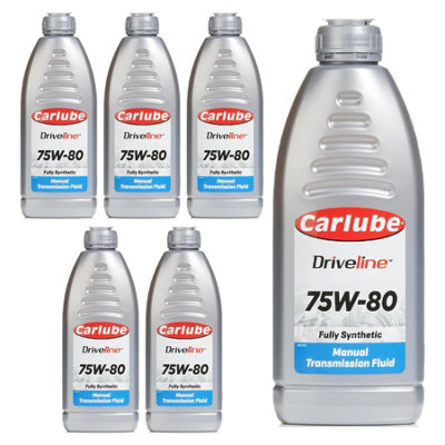 Carlube Driveline 75W-80 Fully Synthetic Manual Transmission Fluid 1L x6