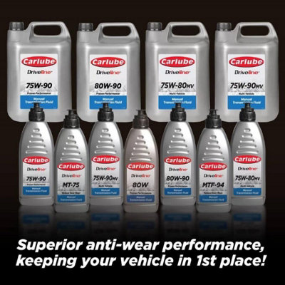 Carlube Driveline MTF 80W90 GL4 Manual Transmission Gearbox Fluid Oil ...