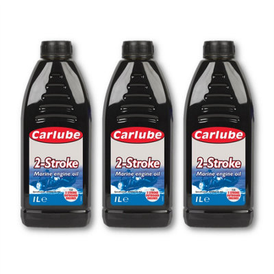 Carlube Endurance Water Cooled 2 Stroke Marine Outboard Engine Motor Oil 1L x3 | DIY at B&Q