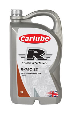 Carlube Engine Oil 5L Triple R 10W40 API SL Semi Synthetic 5 Litres R-TEC 32