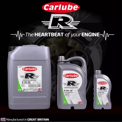 CARLUBE ENGINE OIL TRIPLE R 10W40 API SL SEMI SYNTHETIC 20 LITRE R-TEC ...
