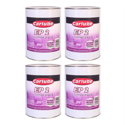 Carlube EP2 Lithium Grease 3kg Multi Purpose Extreme Pressure Performance x 4 | DIY at B&Q