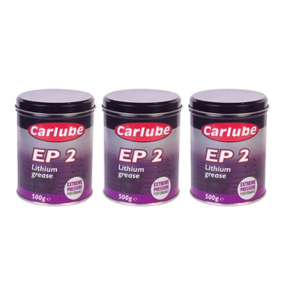 Buy Carlube Ep2 Lithium Lubricant Extreme Pressure Performance Grease 500G x3 at B&Q