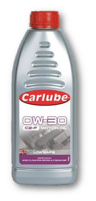 Carlube Fully Synthetic Low SAPS SAE SAE 0W30 C2-F Motor Engine Oil 1L ...