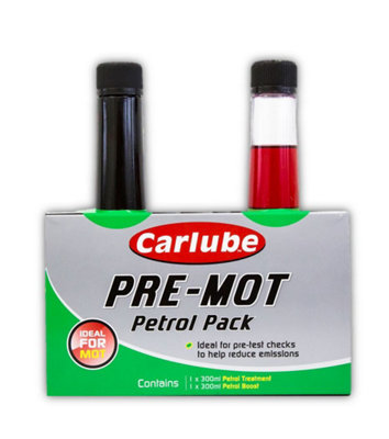 Carlube Pre-MOT Petrol Pack Petrol Treatment & Boost 2x 300ml x 4