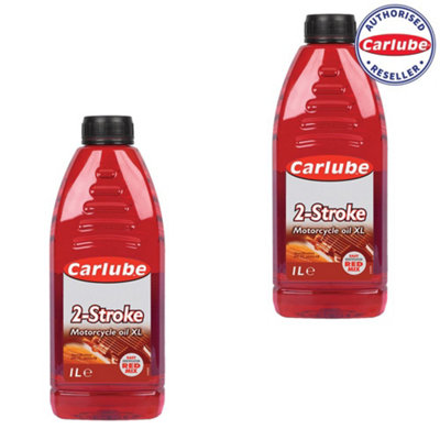 Carlube Semi Synthetic 2 Stroke Motorcycle Oil 1 Litre x2 Lubricant ...