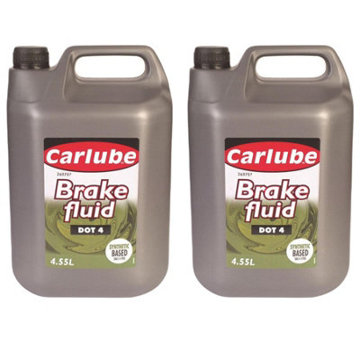 Carlube Synthetic Based DOT 4 Brake Fluid 4.55 Litre x2 - 9.1 Litres Treatment | DIY at B&Q