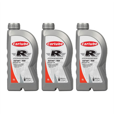 Carlube Triple R 10W-40 Semi Synthetic Oil For Petrol & Diesel Engines 1L x3