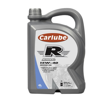 Carlube Triple R 15W-40 A3/A4 SN Oil High Mileage Petrol & Diesel ...