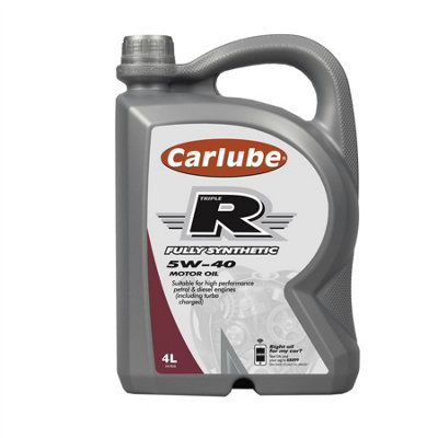 Carlube Triple R 5W-40 Fully Synthetic Low Ash Oil Petrol & Diesel ...