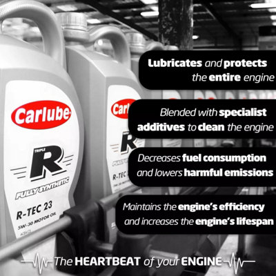 Carlube Triple R Engine Oil 20W50 API SB CB Mineral 5 Litres R-TEC 38