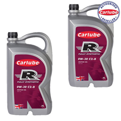 Carlube Triple R Fully Synthetic SAE 0W30 C2-B Engine Oil 5L Litre x2 ...
