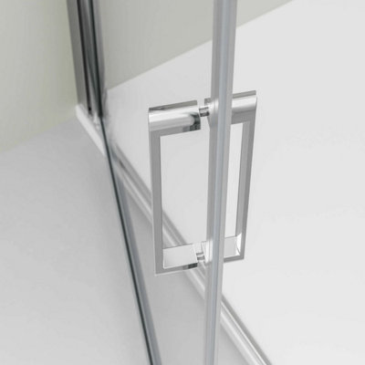 Carmen 8mm Glass Corner Shower - Chrome Frame - 80x195 Door and 70x195 ...