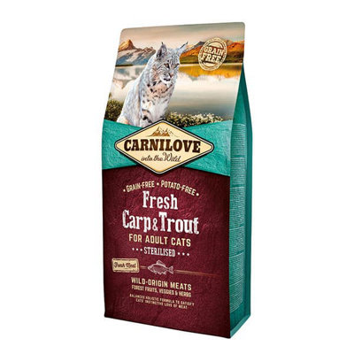 Carnilove Fresh Carp & Trout Grain-Free Dry Cat Food 2kg