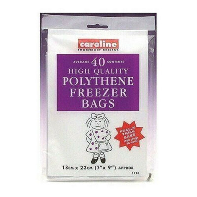 Caroline Freezer Bag (Pack of 40) White (One Size) at B&Q