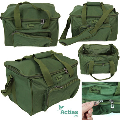 Carp Coarse Fishing Tackle Fish Bag Green Carryall Holdall Carry Strap ...
