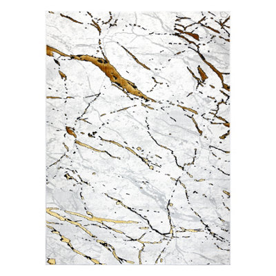 Carpet ALLURE 1963 Marble - Structural, stylish, glamour white / gold ...