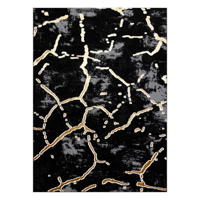 Carpet ALLURE 1967 Marble - Structural, stylish, glamour black gold ...