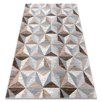 Carpet ARGENT - W6096 Triangles beige / grey 133x190 cm