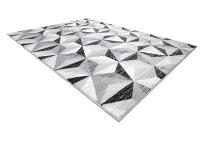 Carpet ARGENT - W6096 Triangles grey / black 240x330 cm