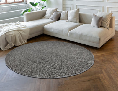 Carpet CASABLANCA LOOM circle grey, loop, soft indoor & outdoor circle ...