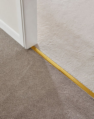 Carpet Flooring Flat Gold Door Bar Threshold Cover Strip 40mm x 0.9m (3 ...