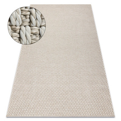 Carpet ORIGI 3555 cream - flat-woven SISAL string 194x290 cm