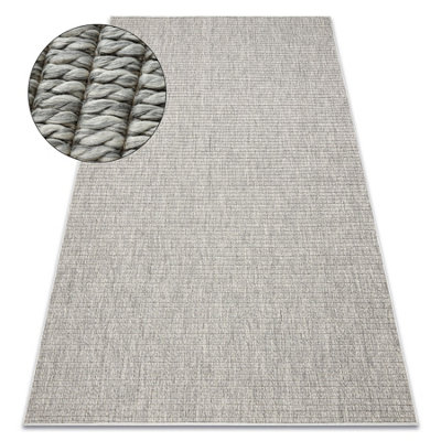 Carpet ORIGI 3583 grey - flat-woven SISAL string 58x100 cm