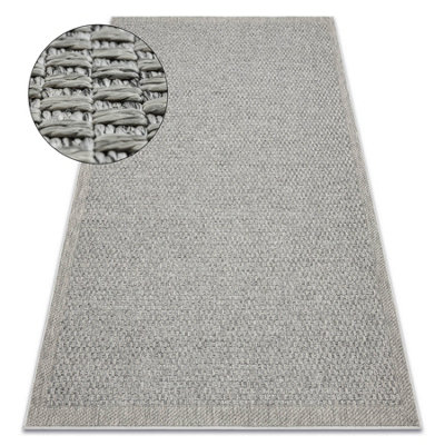 Carpet ORIGI 3667 grey - flat-woven SISAL string 194x290 cm