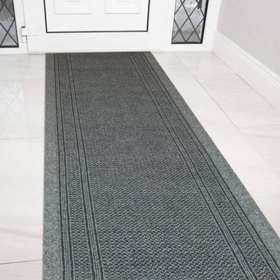 Carpet Runner for Hallways, Kitchen, and Living Room. Aztec Grey 66cm ...