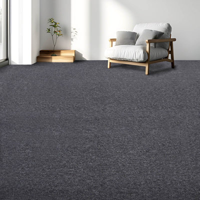 Carpet Tiles Heavy Duty in Dark Grey 20pcs 5SQM Commercial Office Home ...