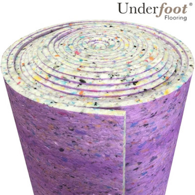 Carpet Underlay Soft 12mm Thick 15m² Roll - Noise Reducing Thermal ...