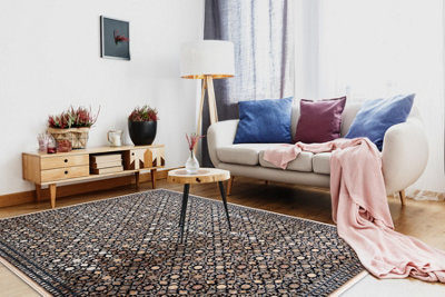 Carpet Wool NAIN Ornament 1183/51033 navy / beige 200x300 cm