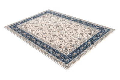 Carpet Wool NAIN Ornament, frame 7179/51613 beige / blue 160x230 cm
