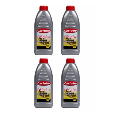 Carplan 4 Stroke Lawn Mower Oil Lubrication Automotive SAE30 1 Liter 1L x 4