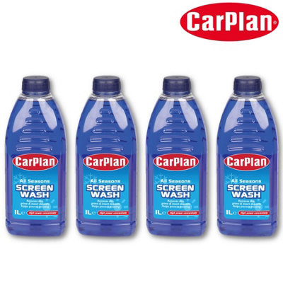 CarPlan All Seasons Concentrated Screenwash 1L x4 Windshield Washer ...