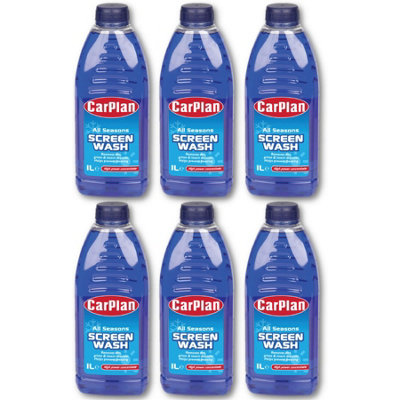 CarPlan All Seasons Concentrated Screenwash 1L x6 Windshield Washer ...