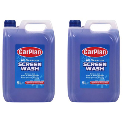 CarPlan All Seasons Concentrated Screenwash 5L x2 Windshield Washer ...