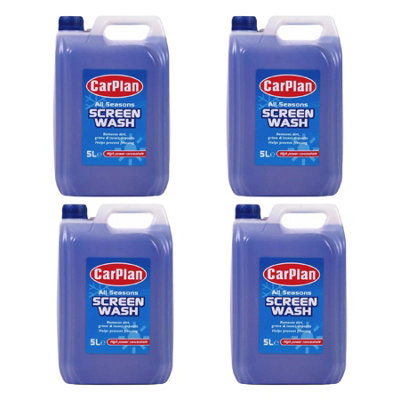 CarPlan All Seasons Concentrated Screenwash 5L x4 Windshield Washer ...