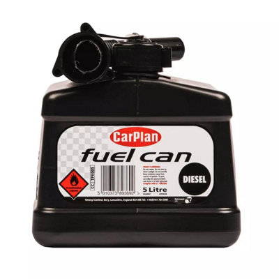 CarPlan Black Plastic Diesel Fuel Can Flexible Nozzle 5L Capacity ...