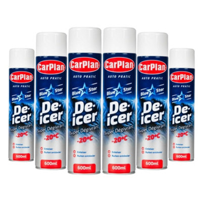 CarPlan Bluestar Super De-Icer 600ml - 6 Piece Windscreen Spray
