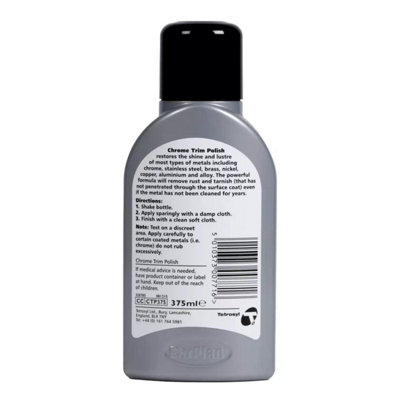Carplan Chrome Trim Steel Polish Restores Shine Metal Cleaner 375ml x6