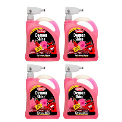 Carplan Demon Shine Spray On Shine Car Wax Polish Spray & Wipe 2L Gun x4