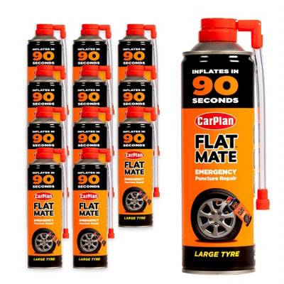 CarPlan Flat Mate Large Tyre Inflator Emergency Puncture Repair Seal ...